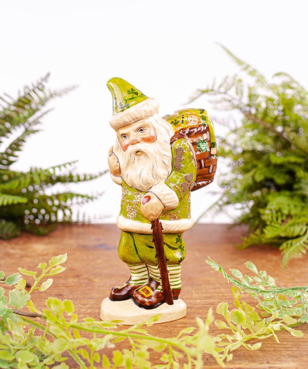 St. Patrick's Day Irish Santa Series Chalkware by Vaillancourt Folk Art