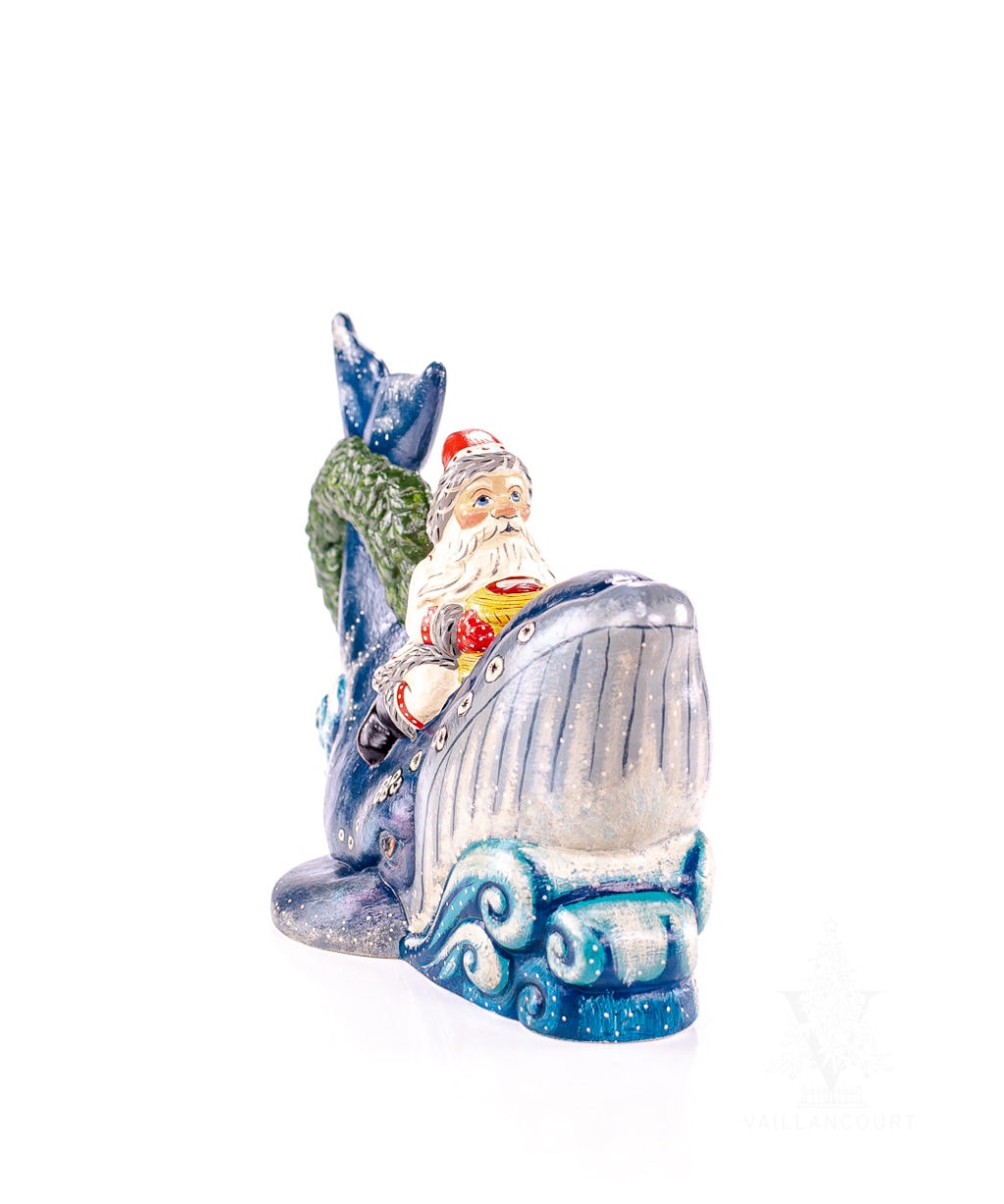 Nautical Santa Riding Nantucket Whale from Vaillancourt