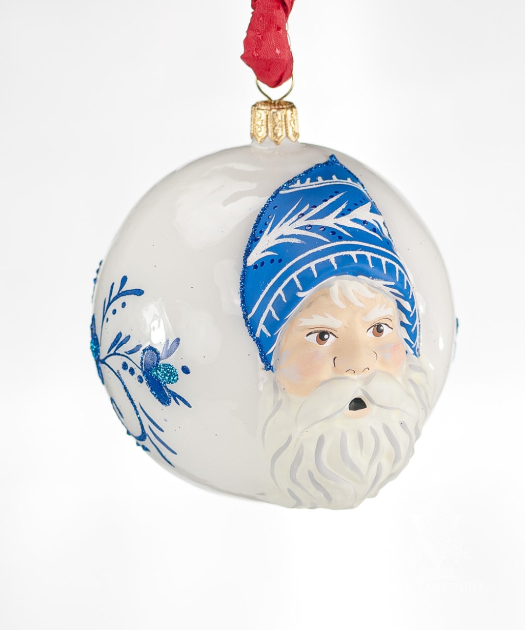 Jingle Balls™ Delft Pattern Santa from Vaillancourt