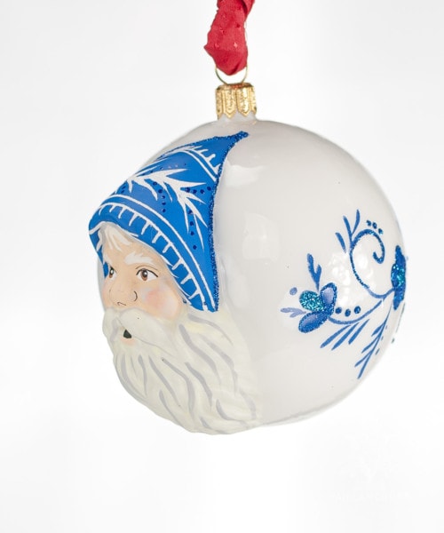 Jingle Balls™ Delft Pattern Santa from Vaillancourt