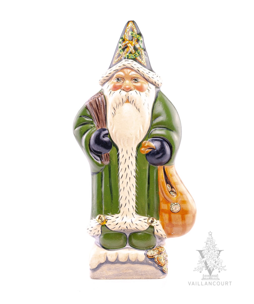 St. Patrick's Day Irish Santa Series Chalkware by Vaillancourt Folk Art