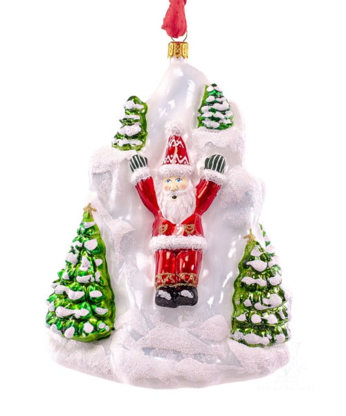 Santa Sliding Down Mountain from Vaillancourt
