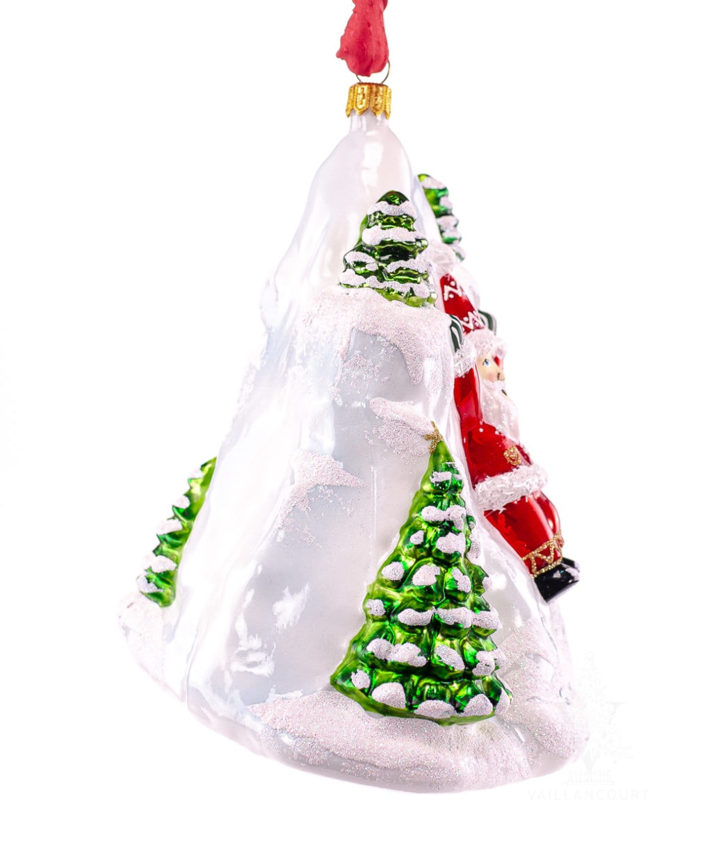 Santa Sliding Down Mountain from Vaillancourt