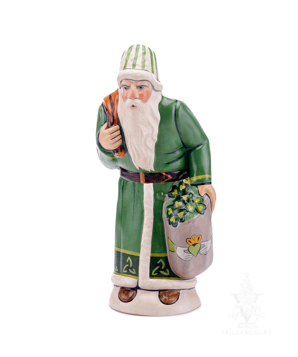 St. Patrick's Day Irish Santa Series Chalkware by Vaillancourt Folk Art