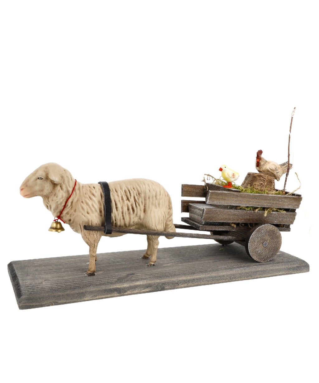MAROLIN Easter Cart With Sheep, Hen, And Chicken from Vaillancourt